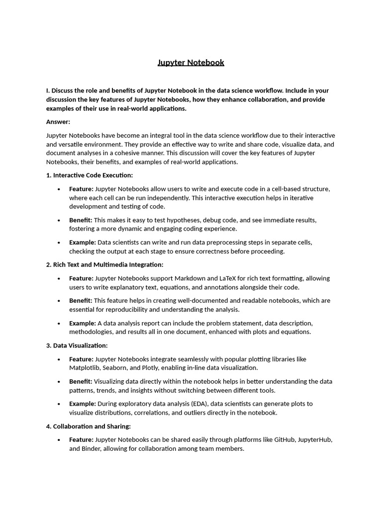 Jupyter Notebook | PDF