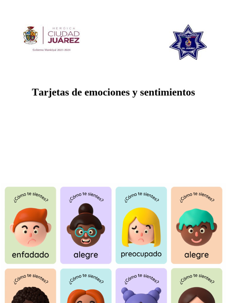 Tarjetas de Emociones y Sentimientos SSPM | PDF