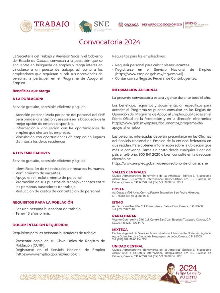 Convocatoria PAE 2024 | PDF