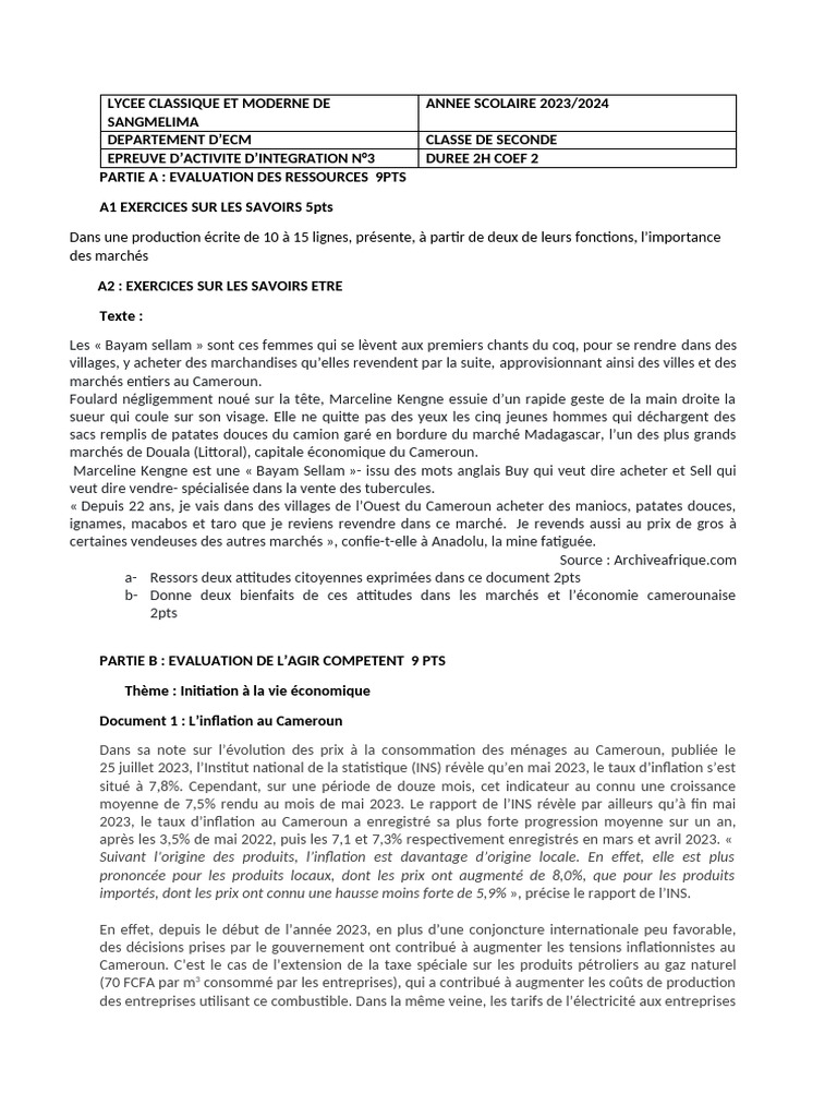 EVAL 4 Ecm Seconde Lcms Et Avebe - 015622 - 014830 | PDF