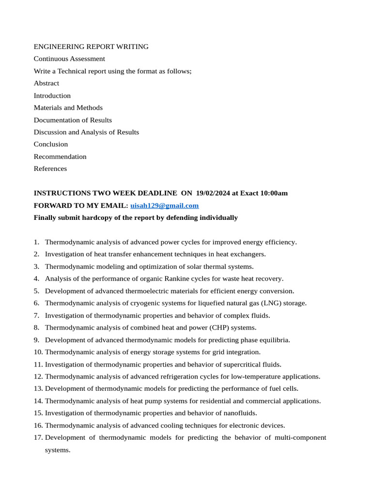 Continous Assessments | PDF