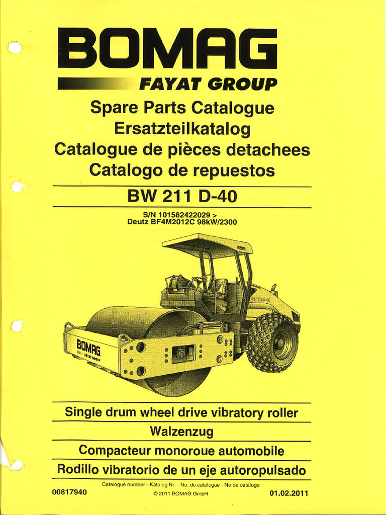 BW 211 D-40 Manual de Partes | PDF