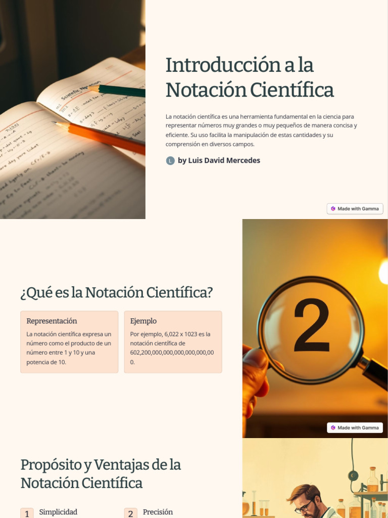 Introduccion A La Notacion Cientifica | PDF
