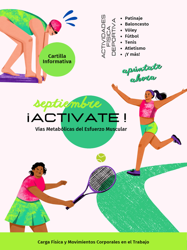 Documento A4 Actividades Deportivas, Estilo Ilustrado, Verde | PDF