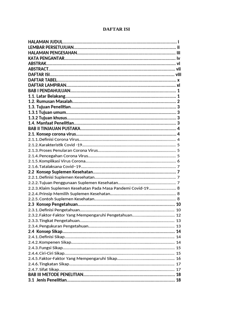 DAFTAR ISI Fix | PDF