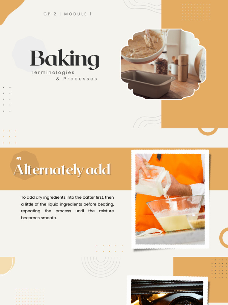Baking Terminologies and Processes | PDF