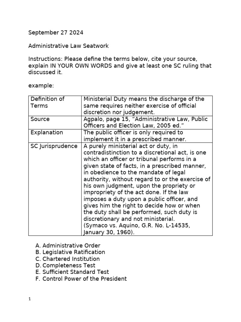 Seatwork # 1 (Sept 2024) | PDF