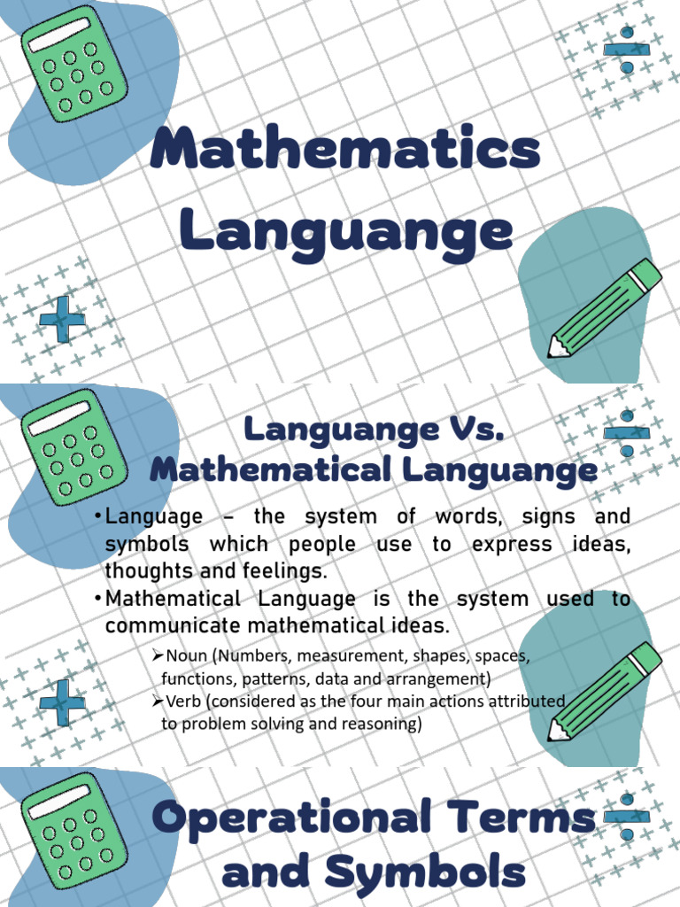 Mathematics Languange | PDF