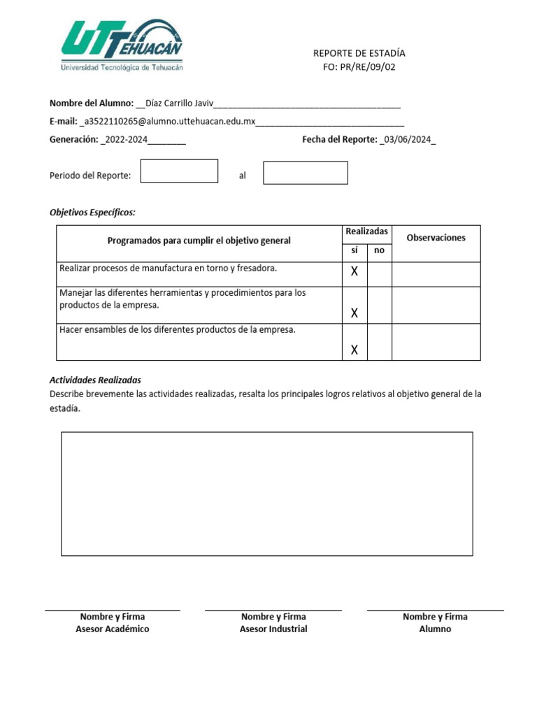 Reporte Mensual | PDF