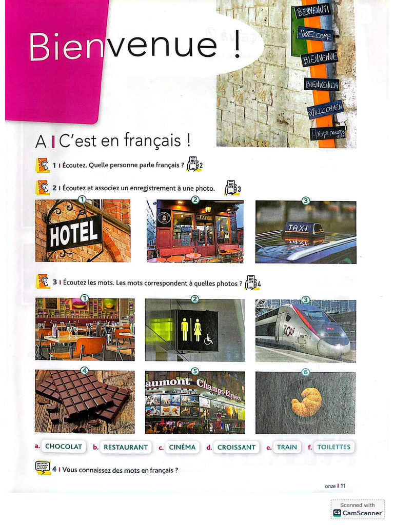 Bienvenue (Unité 0) | PDF