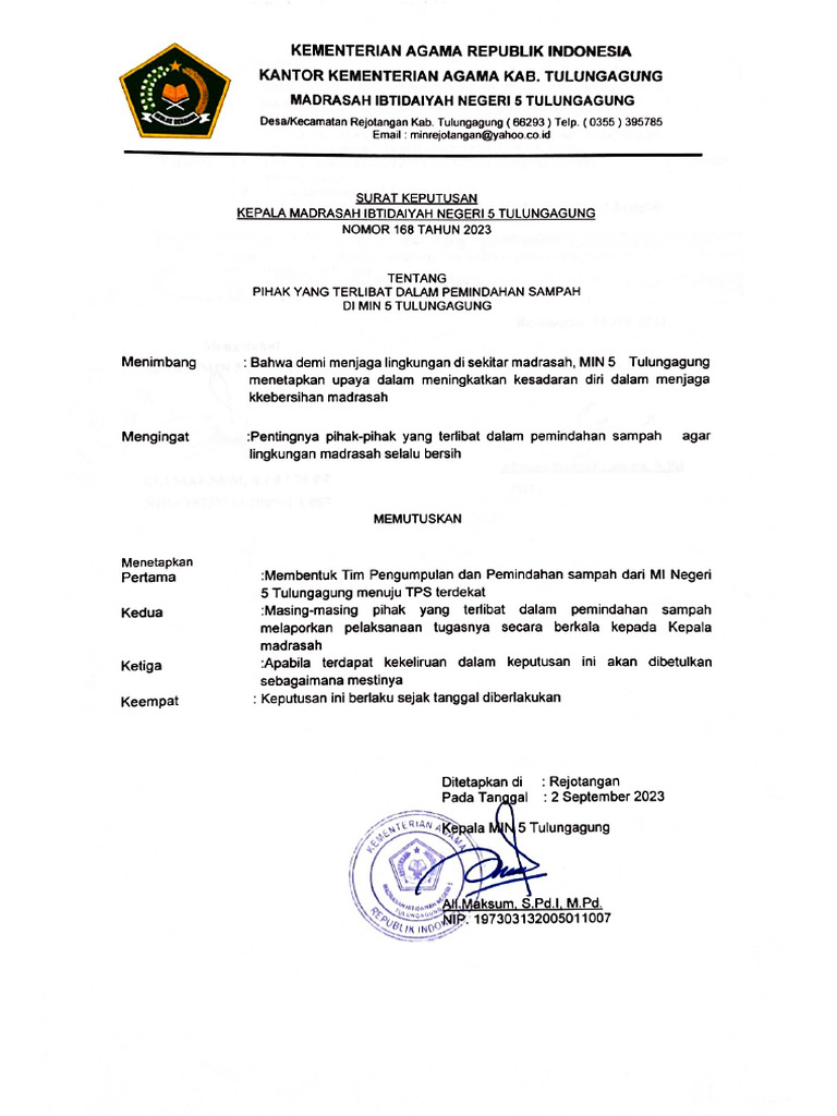 SK Bank Sampah | PDF