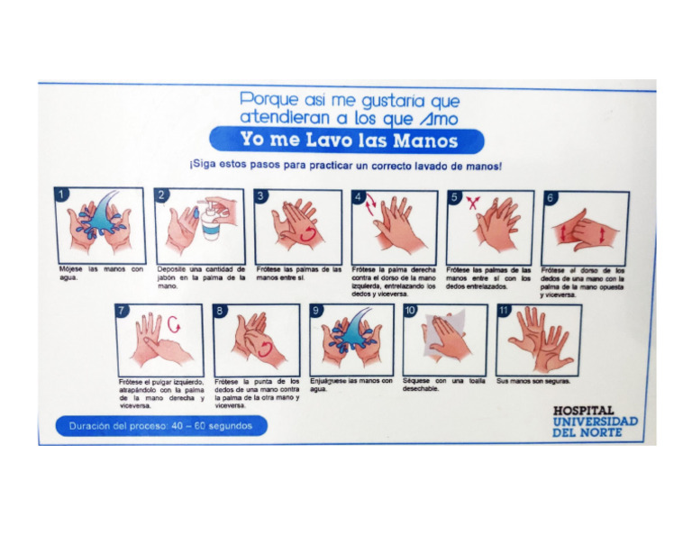 Protocolo Lavado de manos HUN 2 | PDF