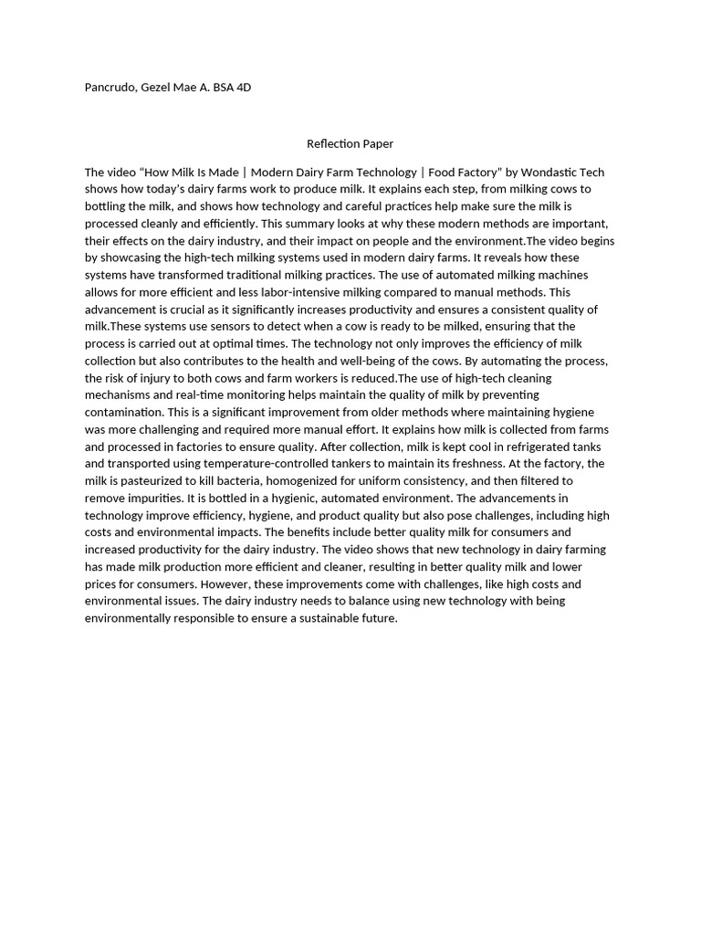 Reflection Paper AS207 | PDF