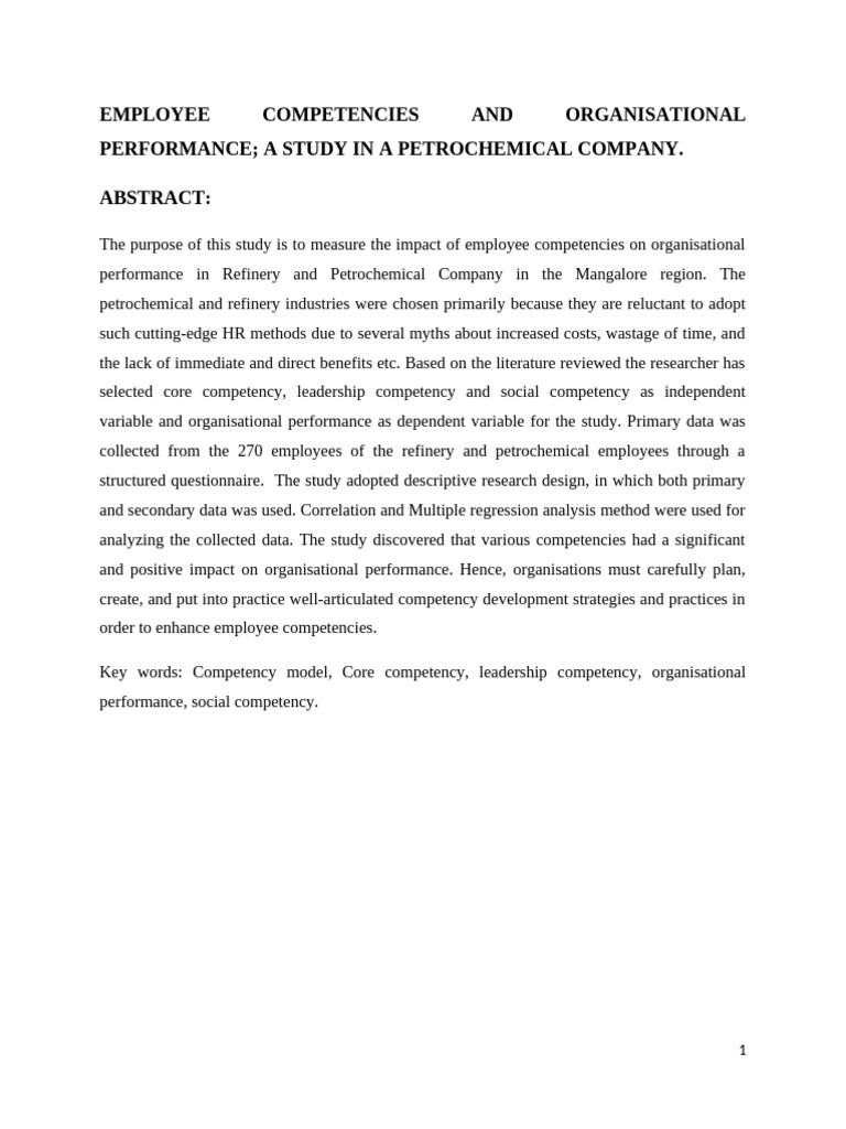 Employee Competencies - SDM PG | PDF | Coefficient Of Determination ...