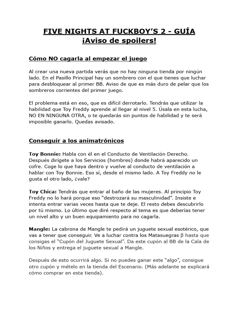 FNAFB 2 - Guía | PDF