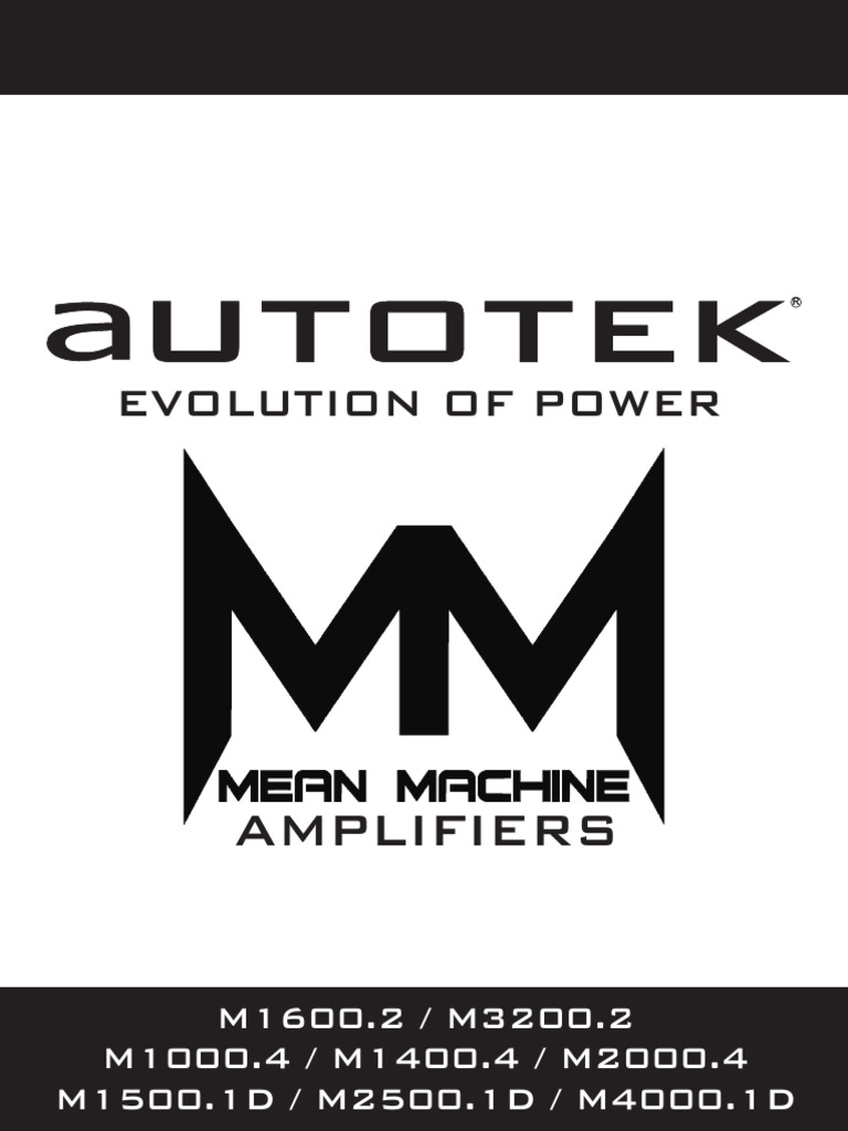 Mean Machine Amplifier Series User Manual | PDF