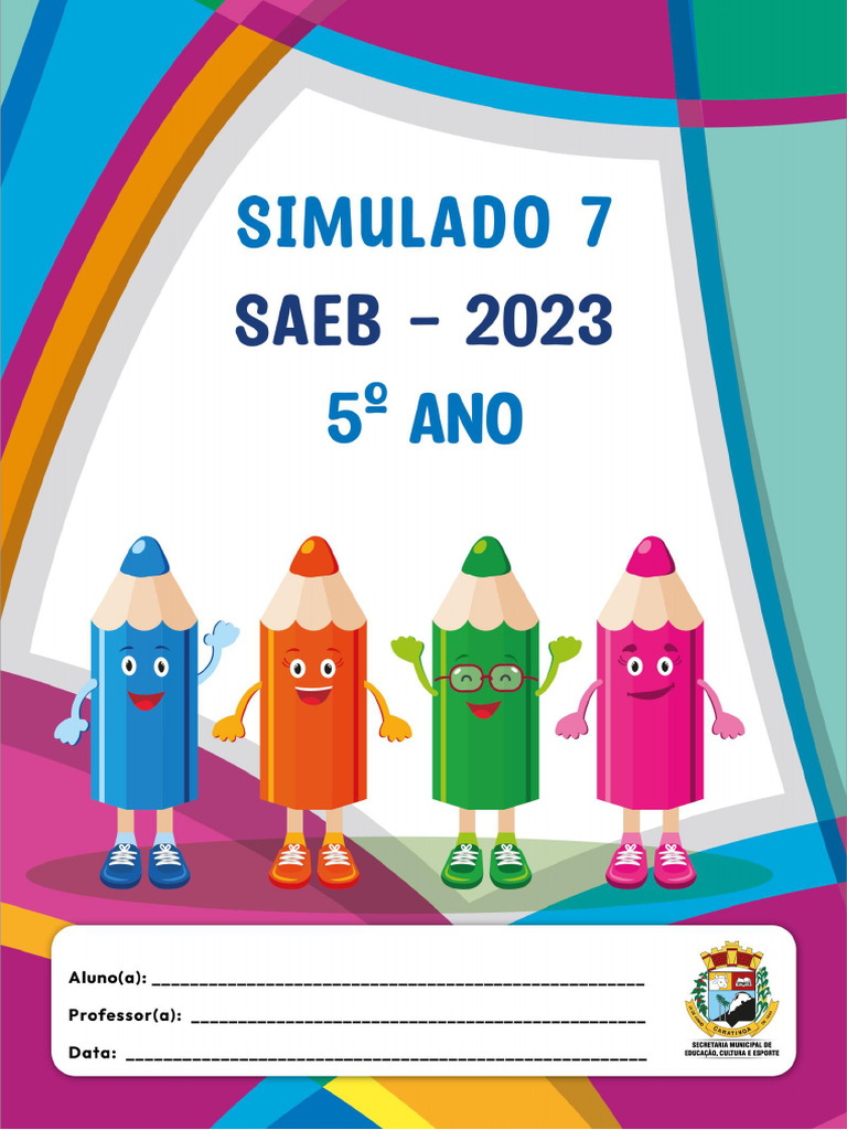 Simulado 7 - 5º Ano - Saeb 2023 | PDF