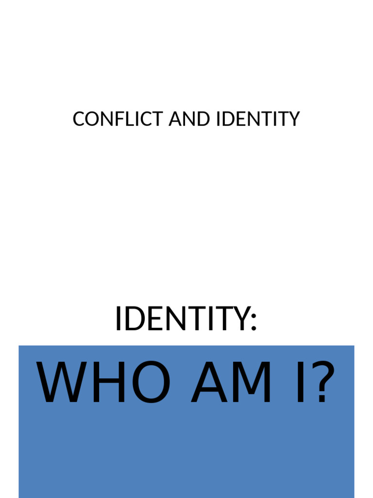 Materi CONFLICT AND IDENTITY | PDF