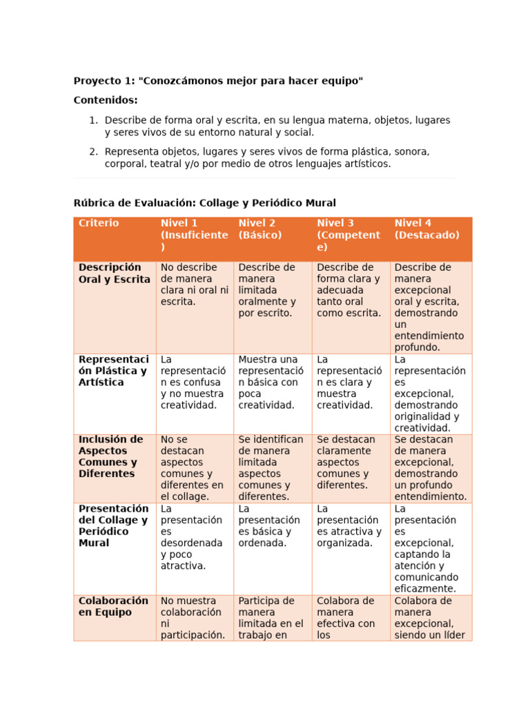 Proyecto 1 Conozcámonos Mejor para Hacer Equipo | PDF