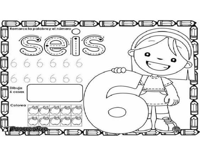 DIBUJO DEL NUMERO 6 | PDF