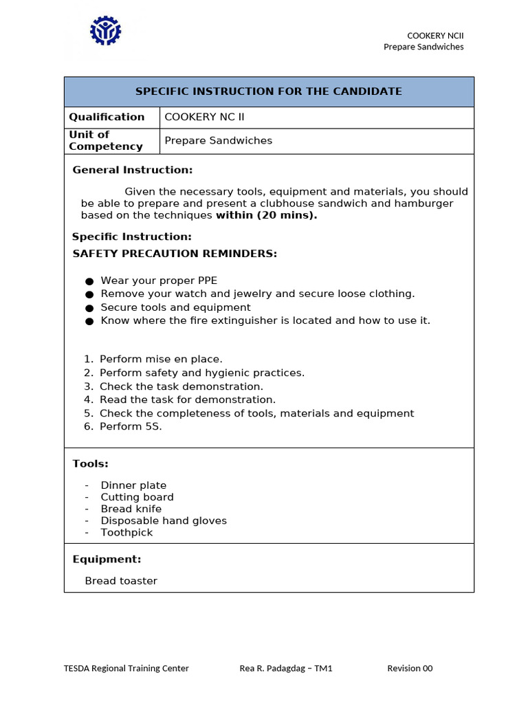 Specific Instructions For The Candidate | PDF