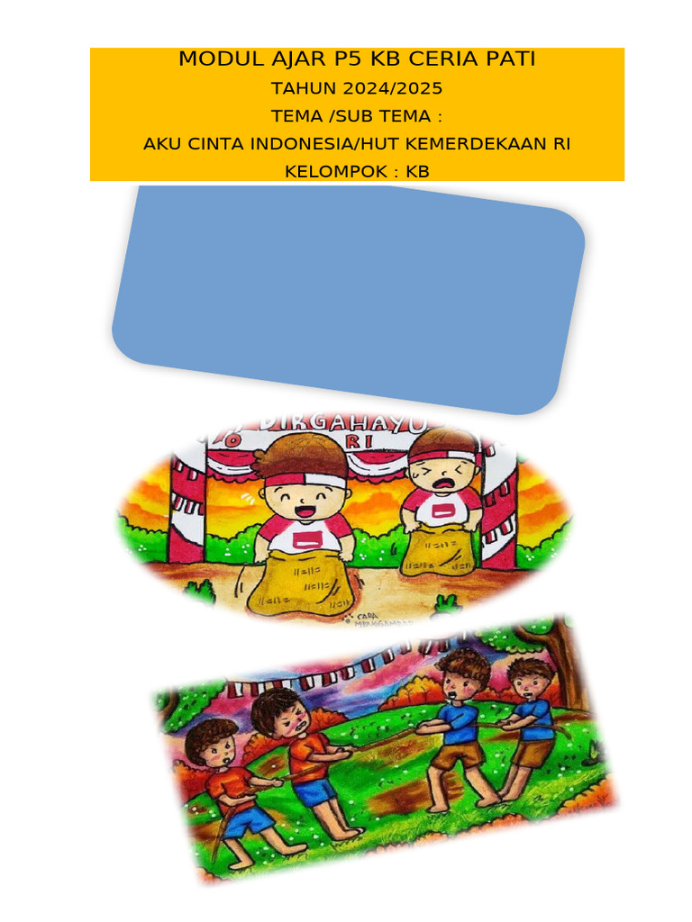 Modul Ajar Paud Pembelajaran Berbasis Proyek | PDF