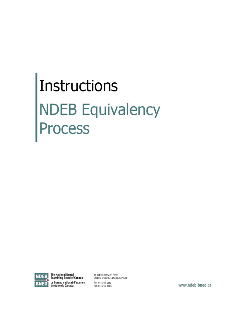 NDEB Apply Instructions | PDF