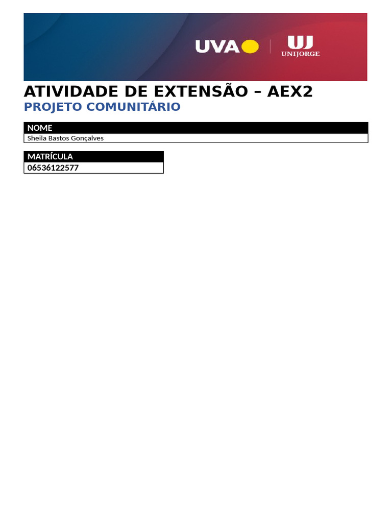 Atividade de Extensao Ii Modelo Aex2 | PDF
