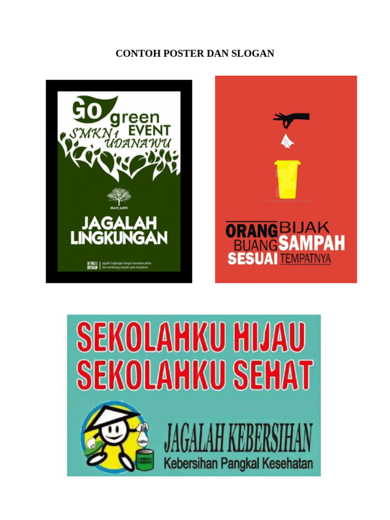 CONTOH POSTER DAN SLOGAN | PDF