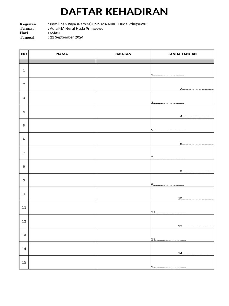 Absen Guru Staff Dan Mahasiswa PPL | PDF