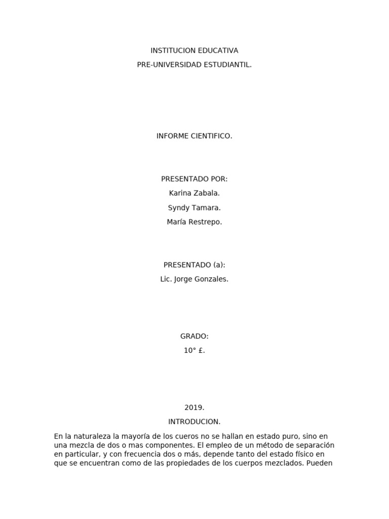 1 Informe Cientifico | PDF