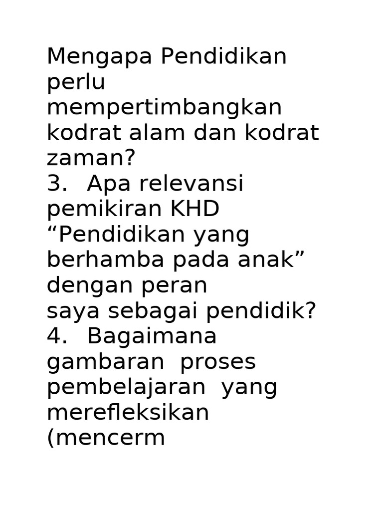 Mengapa Pendidikan Perlu Mempertimbangkan Kodrat Alam Dan Kodrat Zaman ...