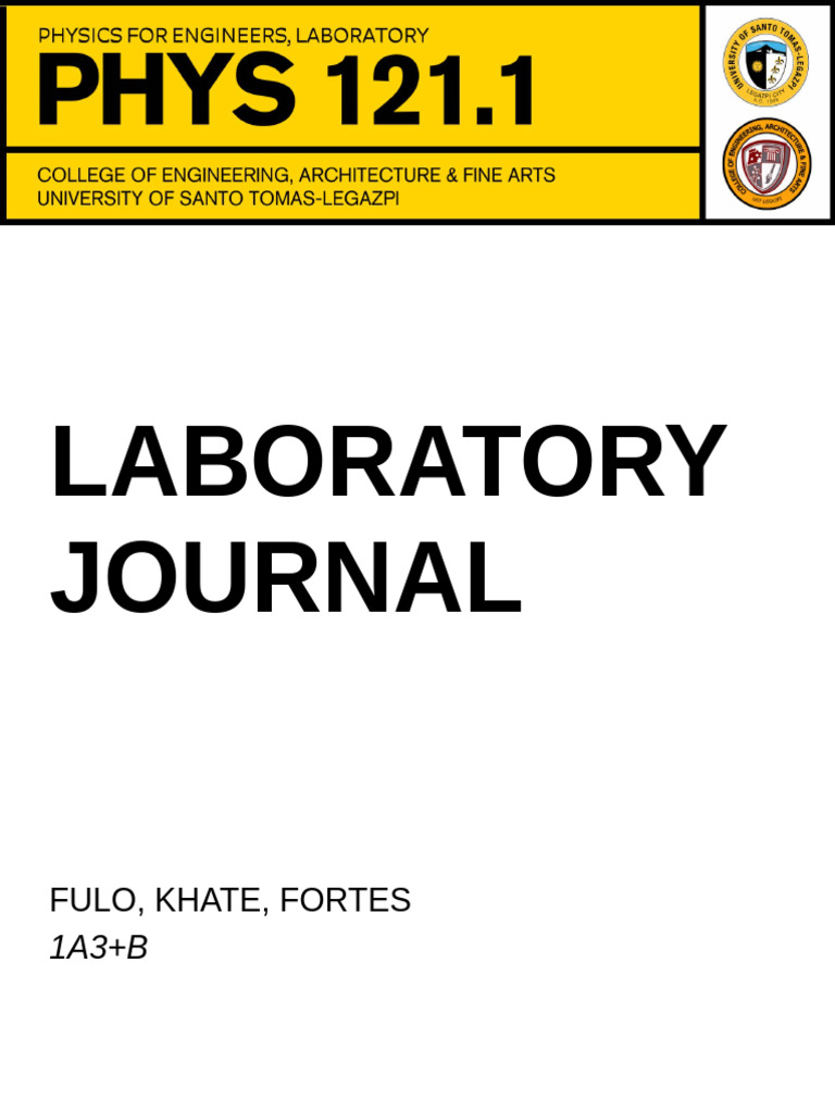 PHYS121.1 Lab Journal (1) Fulo | PDF