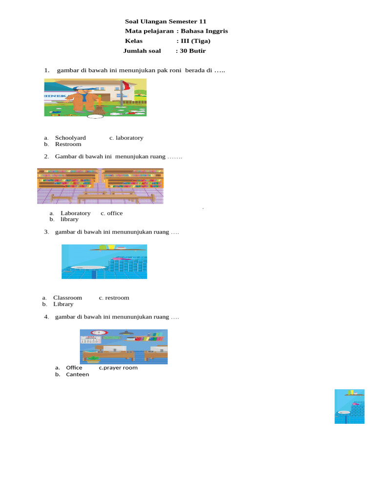 Soal B.imggrs kls3 Sem 2 | PDF