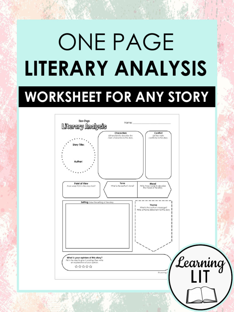 One Page: Literary Analysis | PDF
