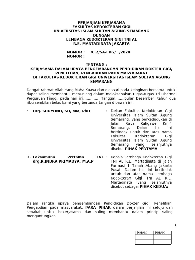 Draft PKS TTG Pengembangan | PDF