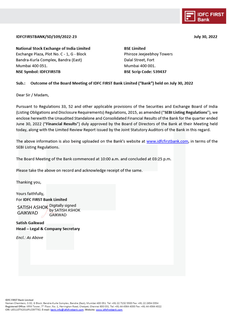 BM Outcome Quick Results Q1FY23 | PDF | Private Sector | Knowledge Economy