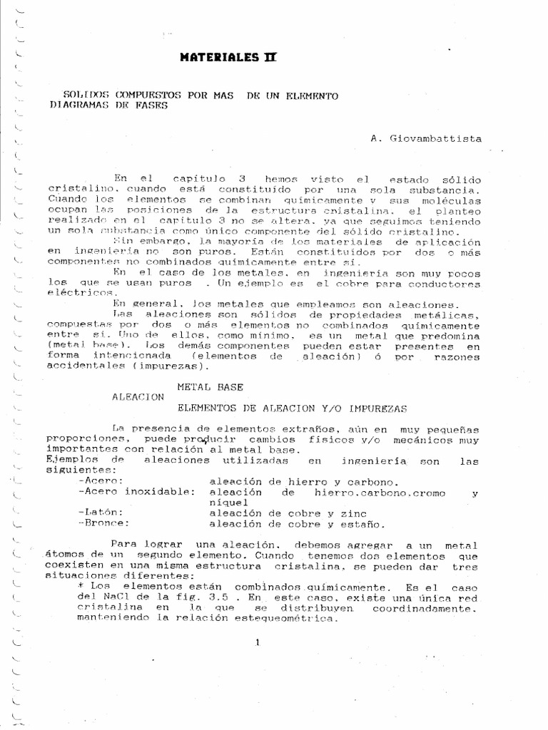 Apunte Sólidos Compuestos ... Diagramas de Fases | PDF