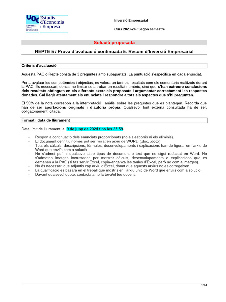 SOL PEC 5 2024 | PDF