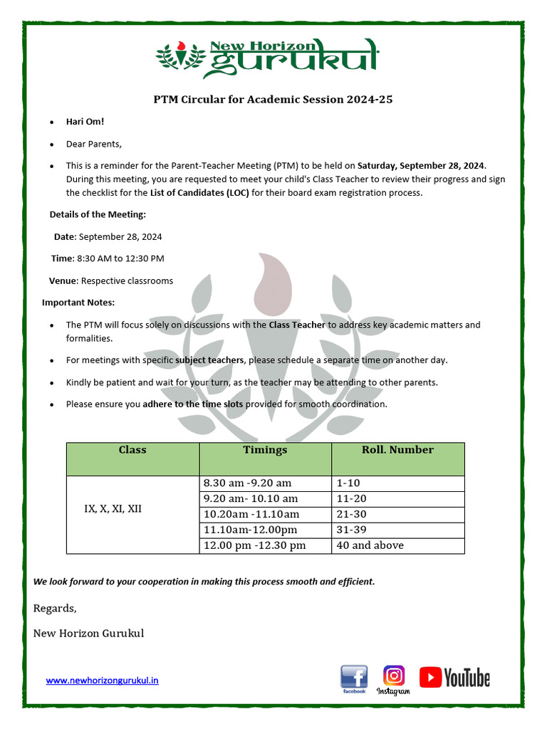 PTM Circular 1727247346 | PDF