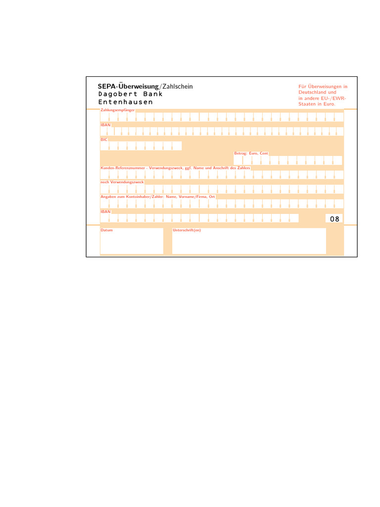 Bank Form | PDF
