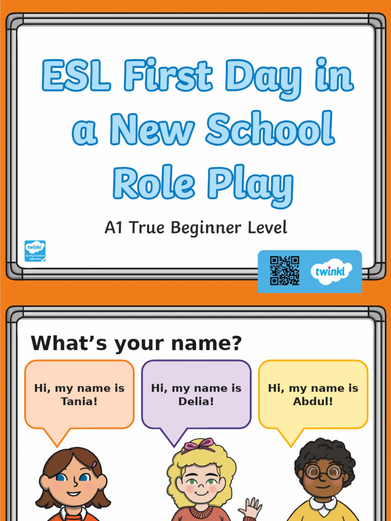 ESL A1 (Beginner) First Day Questions and Vocabulary | PDF