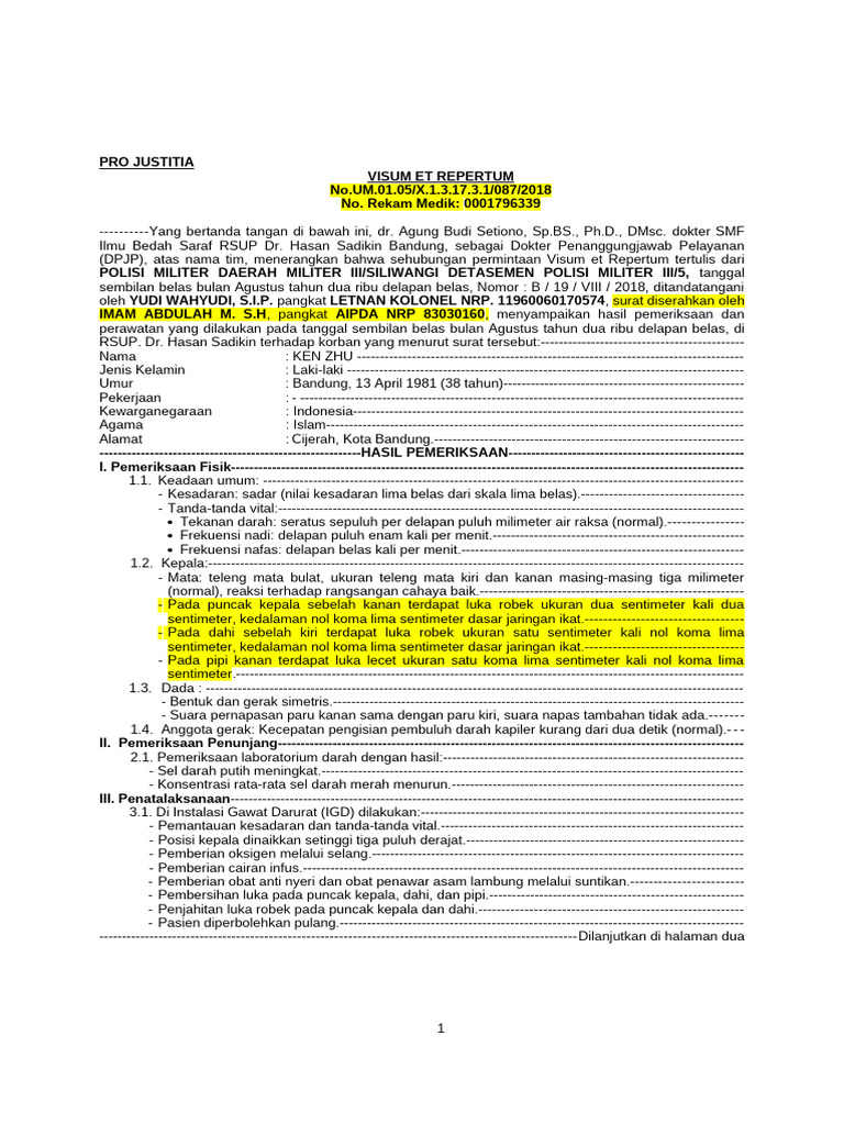 Visum Contoh | PDF