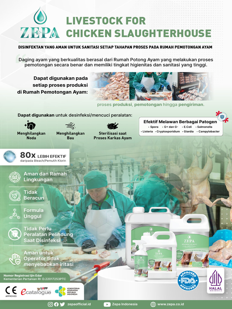 Brosur ZEPA Livestock For Chicken Slaughterhouse | PDF
