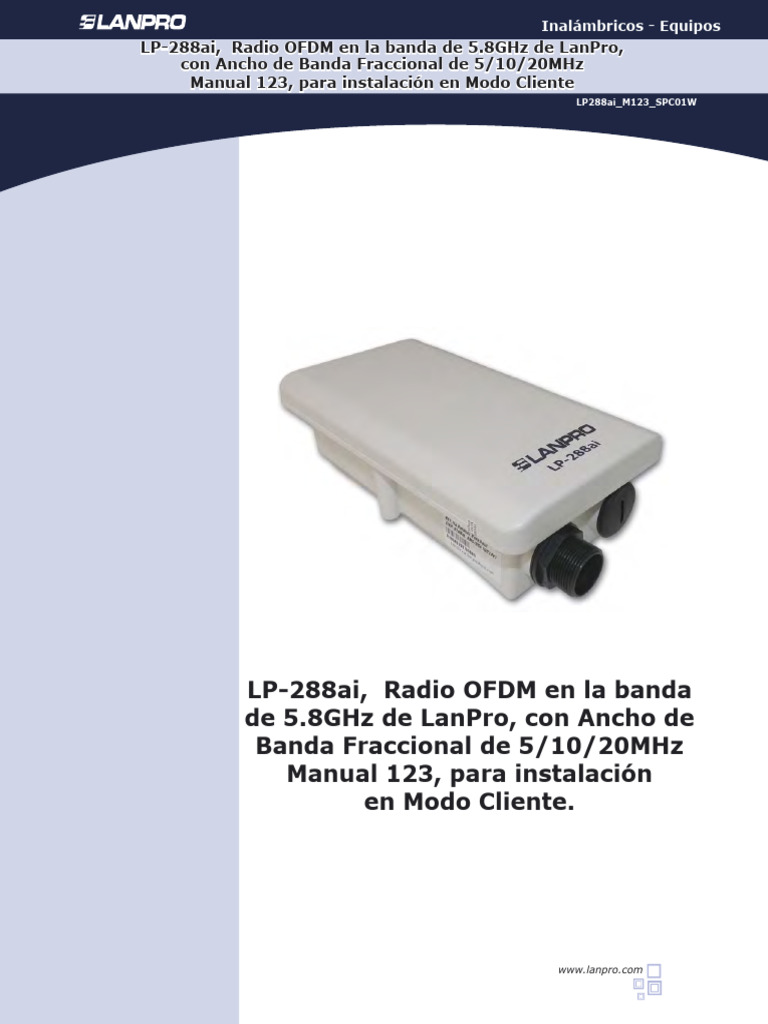 LP288ai M123 SPC01W | PDF