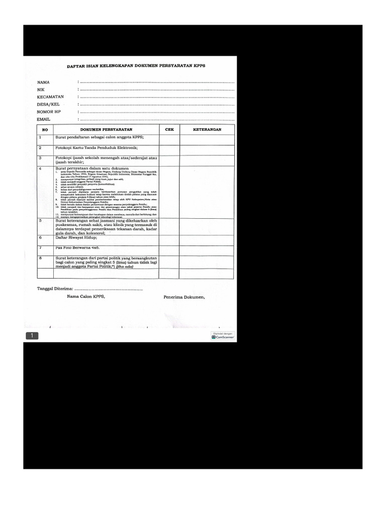 Formulir Kpps. | PDF