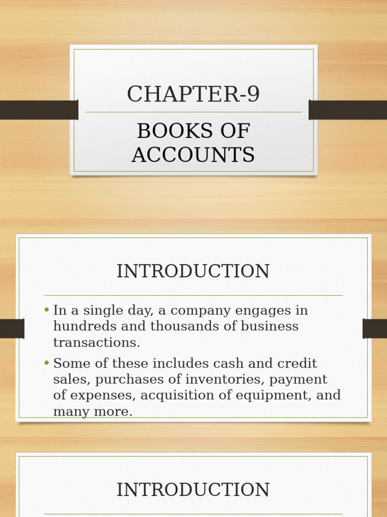 CHAPTER-9 Books of Accounts | PDF