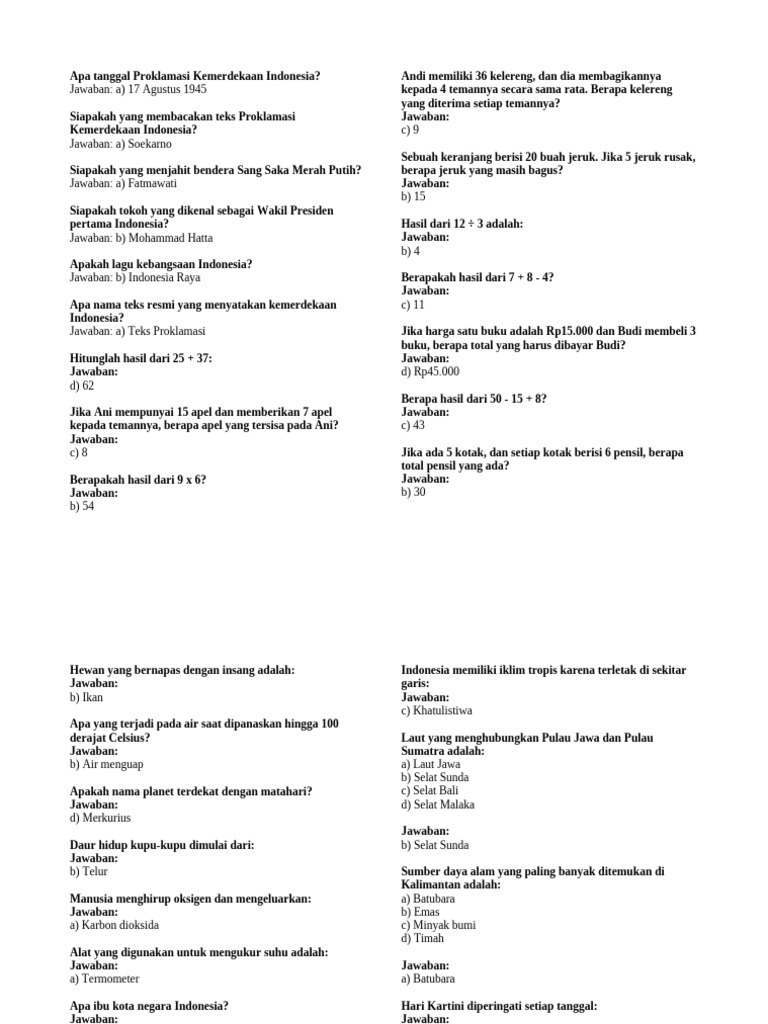 Soal Rangking Satu | PDF