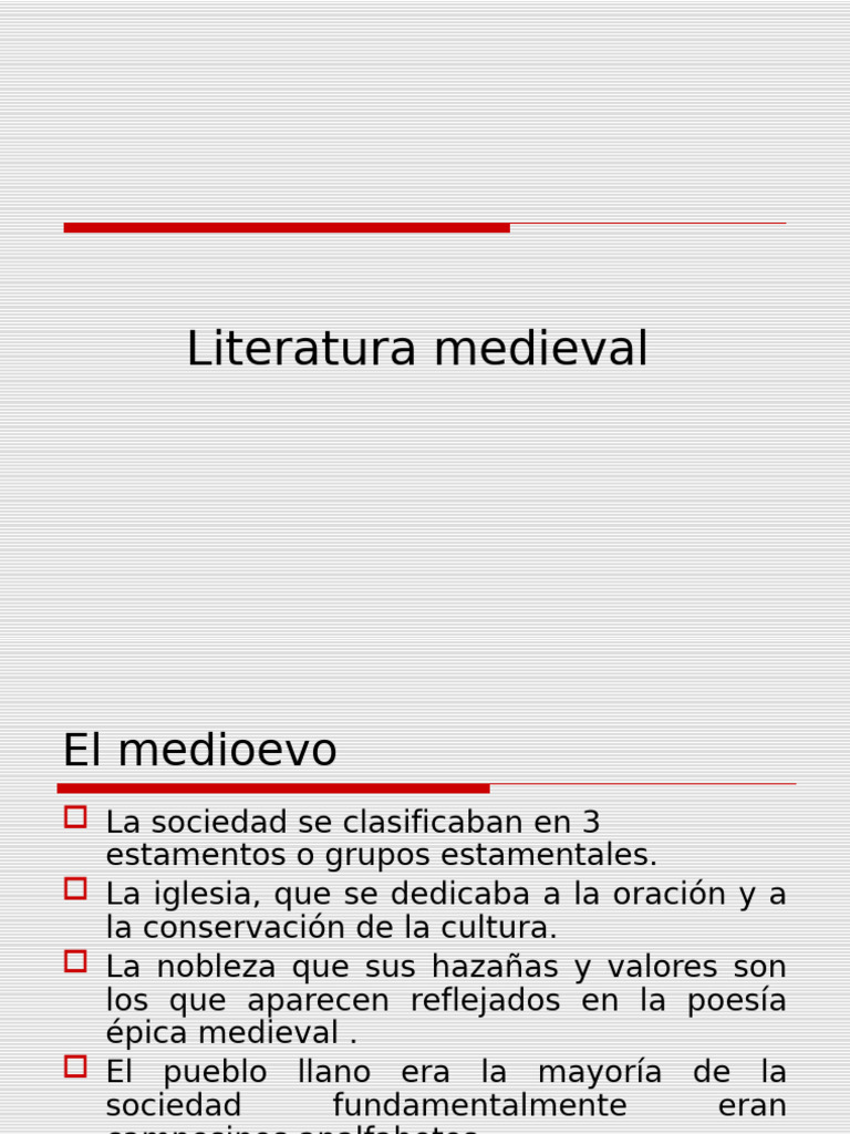 Literatura Medieval | PDF