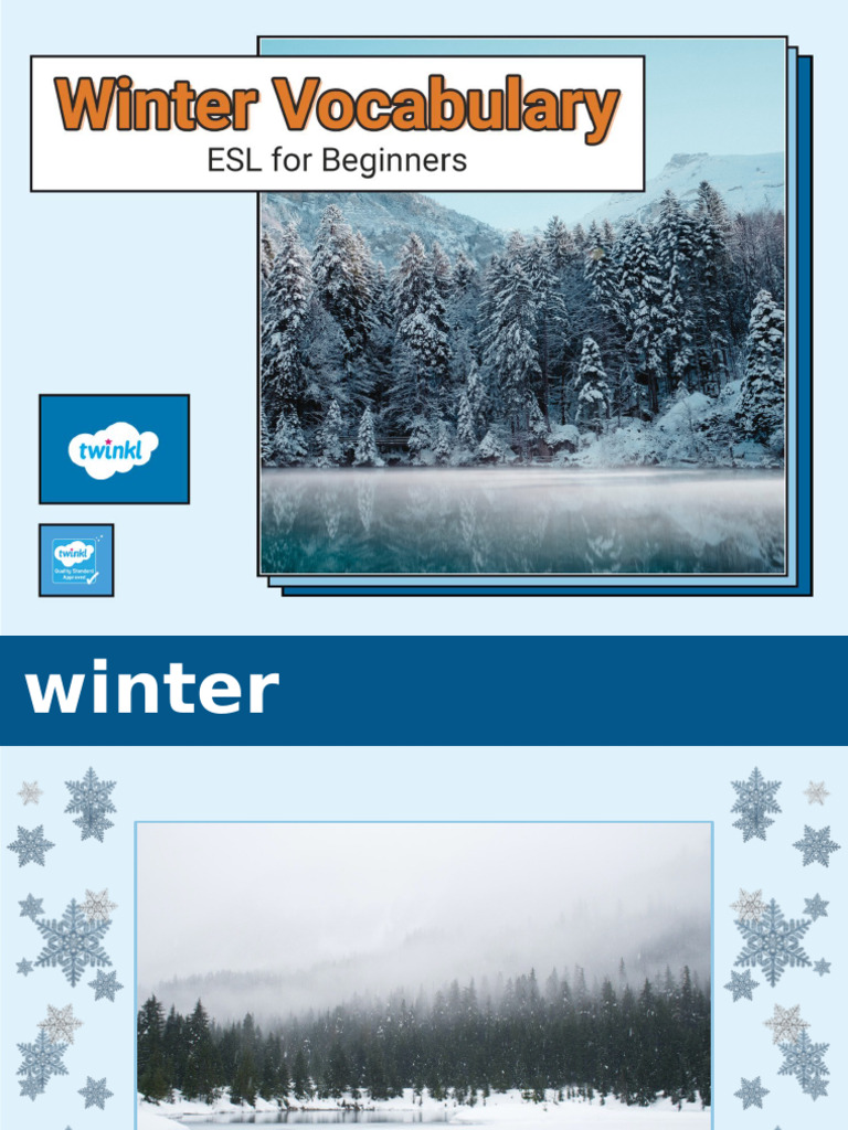 ESL Winter Vocabulary Activities | PDF | Ice | Poetry